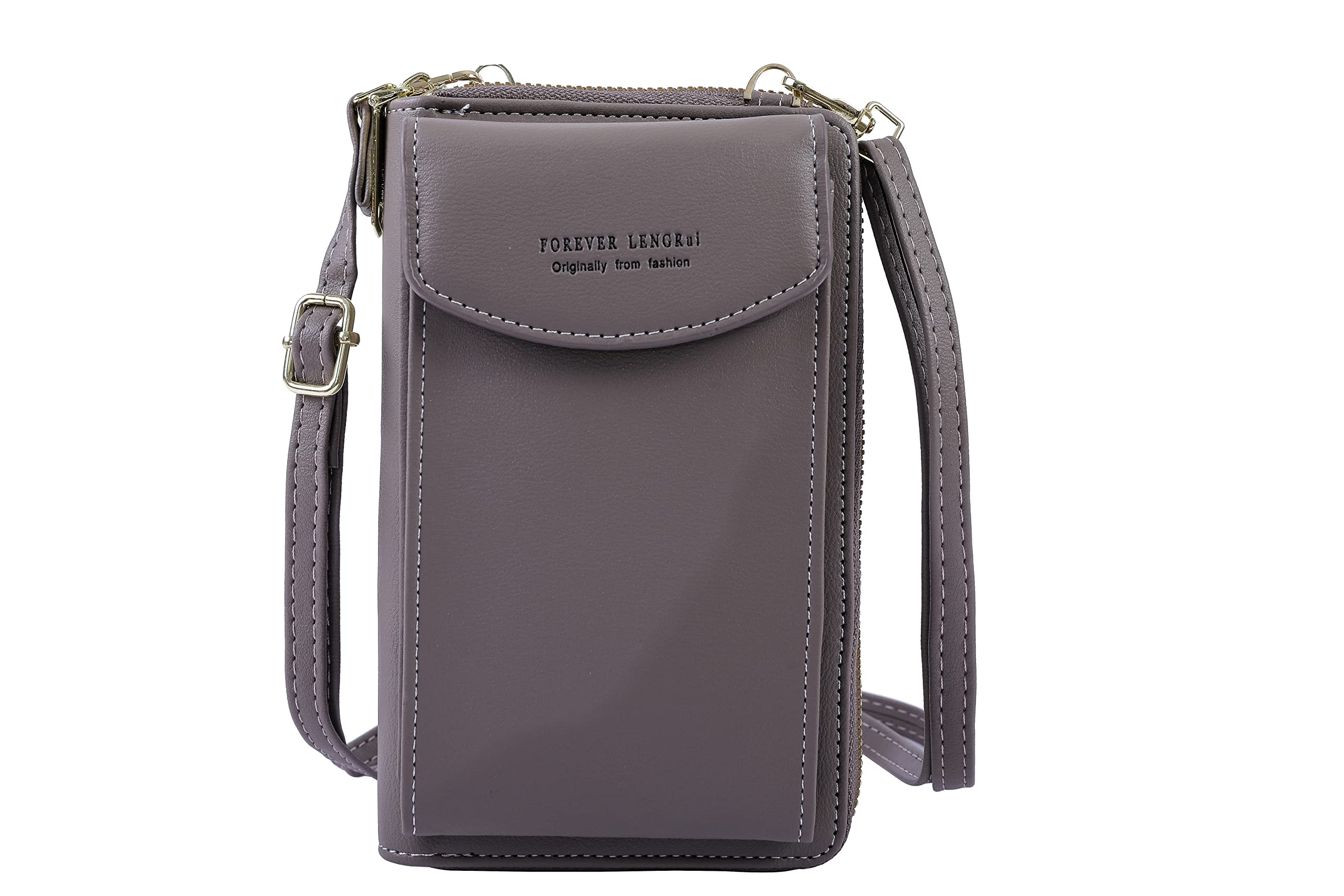Shoulder Handbag For Women Purse Wallet Small Crossbody Bag With Credit Card(Grey)