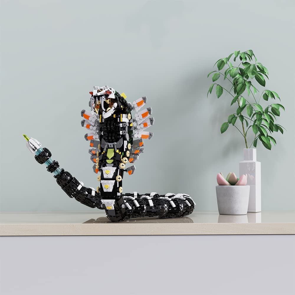 Slitherfang Monster Zero Game Figure Building Model Toy,Serpentine -Like Snake Beast Machine Building Set,Awesome Thunder Collcetible Model for Build and Display (1431 Pieces)