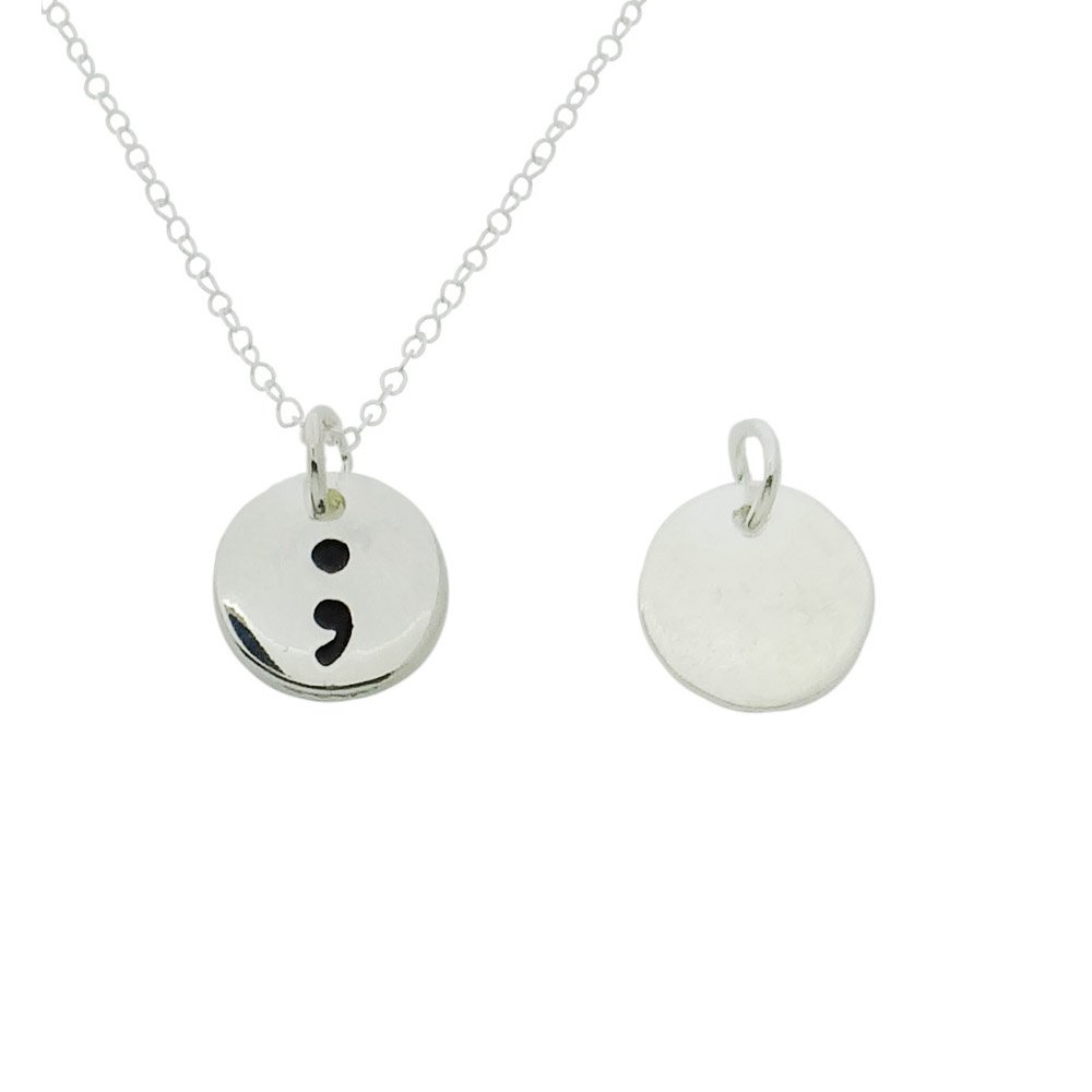 Keepsake Things Semi Colon Necklace - Depression Necklace - Suicide Prevention - Awareness Jewelry (16)