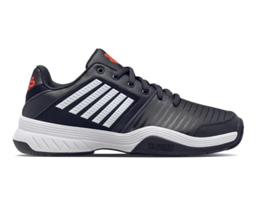 K-Swiss Men's Court Express Tennis Shoe, Jet Black/White/Spicy Orange, 9 M