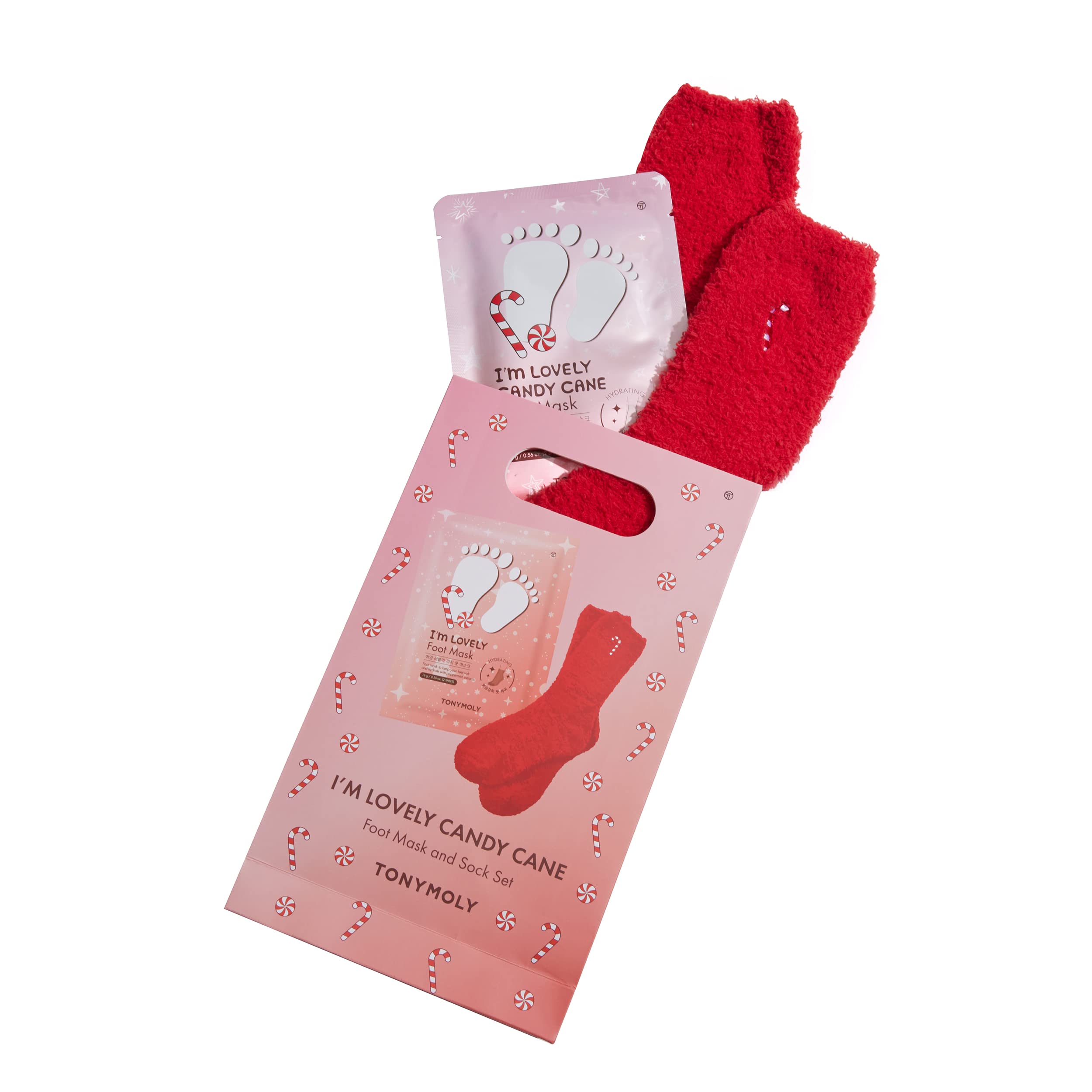 TONYMOLY I'm Lovely Candy Cane Foot Mask Set