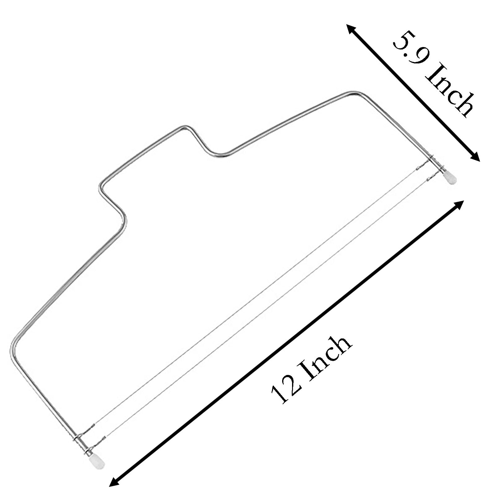 YIKANGHENG Bow Shaped Bread Cutter, 12 Inch Stainless Steel Adjustable Thickness Cake Slicer for Bread and Cake (1)
