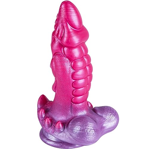 Large Realistic Dragon Dildo - 9.2 Inch Big Dildo, Soft Liquid Silicone Material, Textured, G-spot Stimulator, Wide Anal Dildo, Strong Suction Cup, Hands Free Play, Suitable for Women, Men and Couples