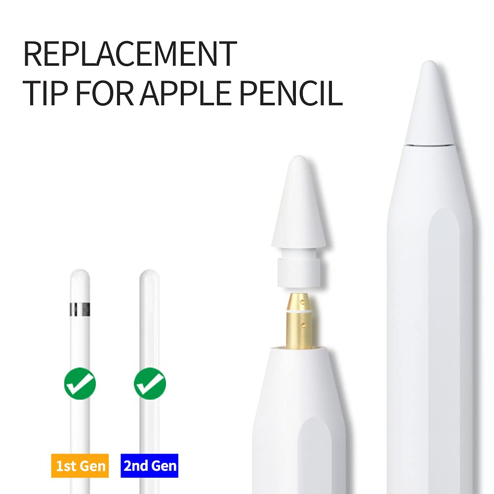 Tucana iPencil Tips, iPencil Tips Nip Compatible for iPad Pencil 1st & 2nd Generation (Pack of 2)