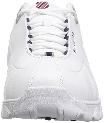 K-Swiss Men's ST329 CMF Sneaker, White/Navy/Red, 8 M