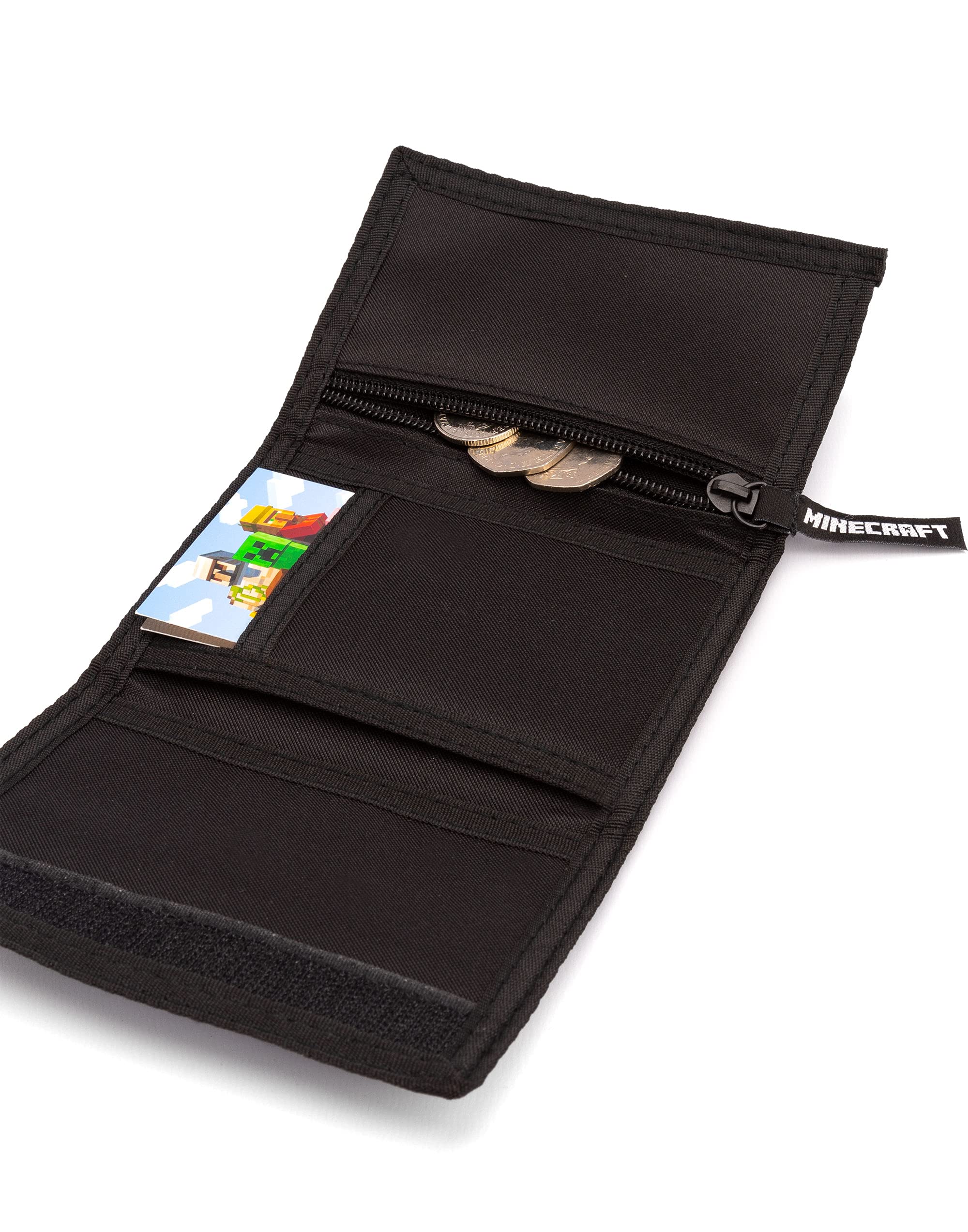 Minecraft Wallets Game Black OR Green Creeper Money Purse One Size