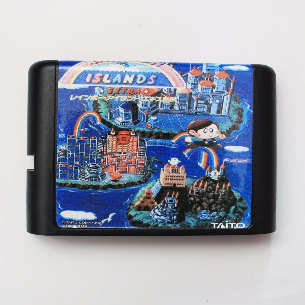 Rainbow Islands 16 Bit MD Game Card For Sega Mega Drive For Genesis (Black)