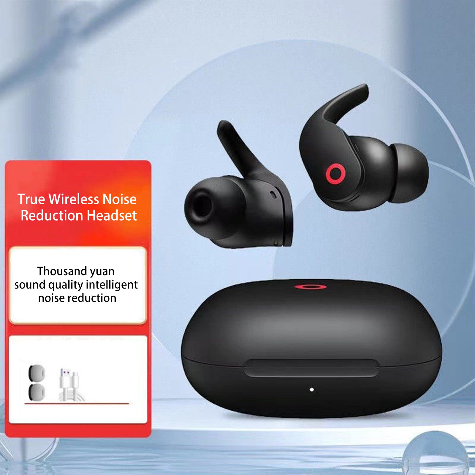 Wireless Bluetooth 5.2 Headphones,Wireless Earbuds Waterproof Low-Power Noise Cancellation Binaural Stereo HD Sound Quality for Daily Sport Workout Use