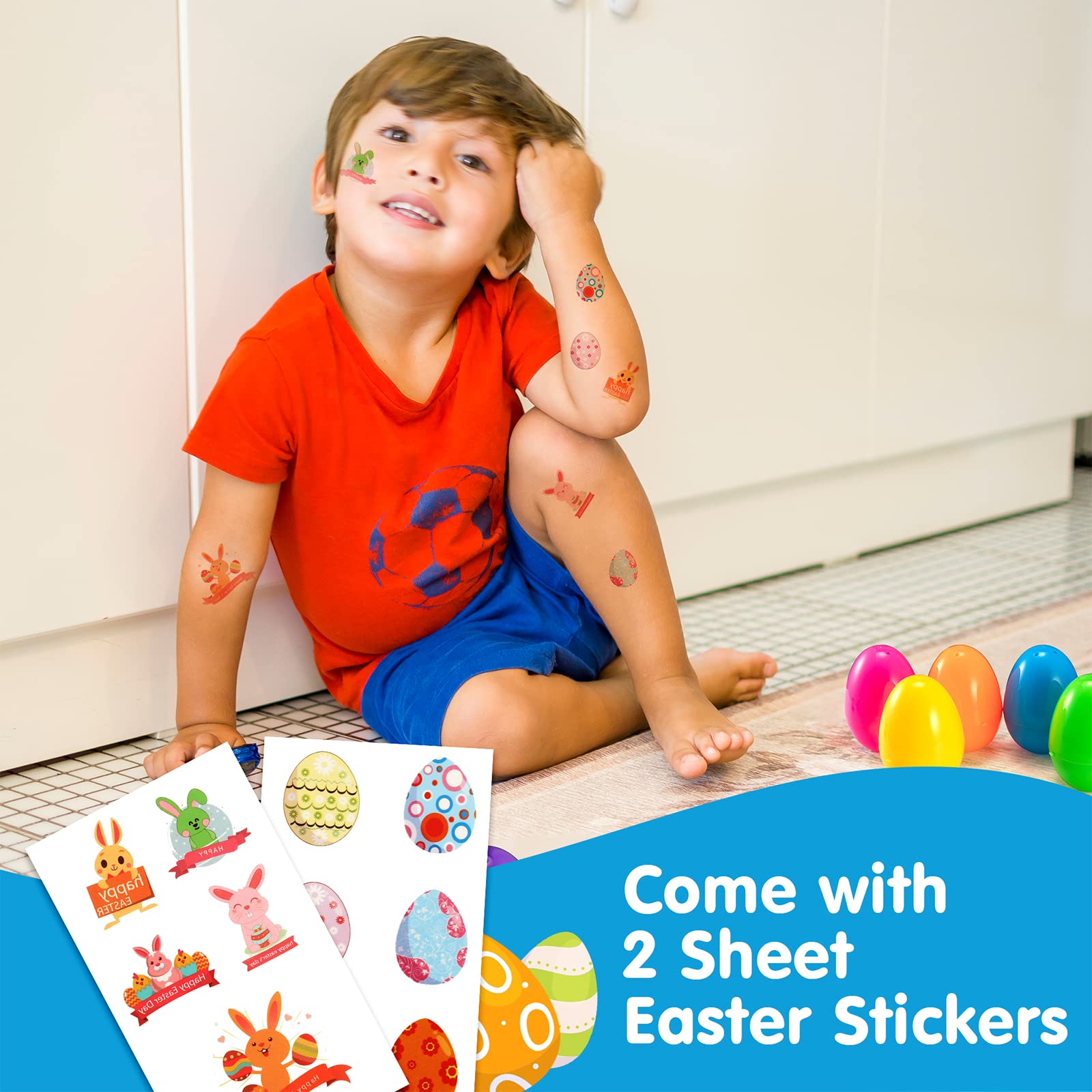Stlloys Easter Egg Fillers with Pull Back Vehicles Toys, 12 PCS Filled Easter Eggs with Toys Inside & 2 Stickers, Easter Basket Stuffers for Kids Toddlers Boys Girls, Easter Egg Hunt Party Favor