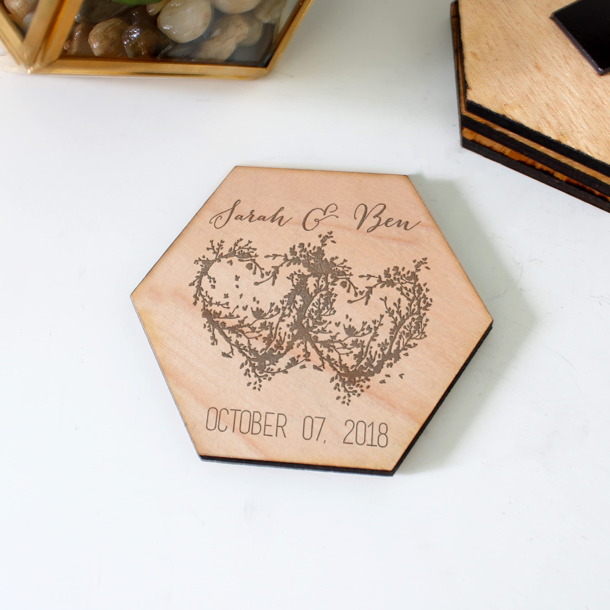 Save The Date Wood Magnet | Personalized Wood Magnet | Wood Save The Date | Wedding Announcement Magnets | Save The Magnet | Wedding Save The Date| Wooden Save The Date Magnets, 15 pc