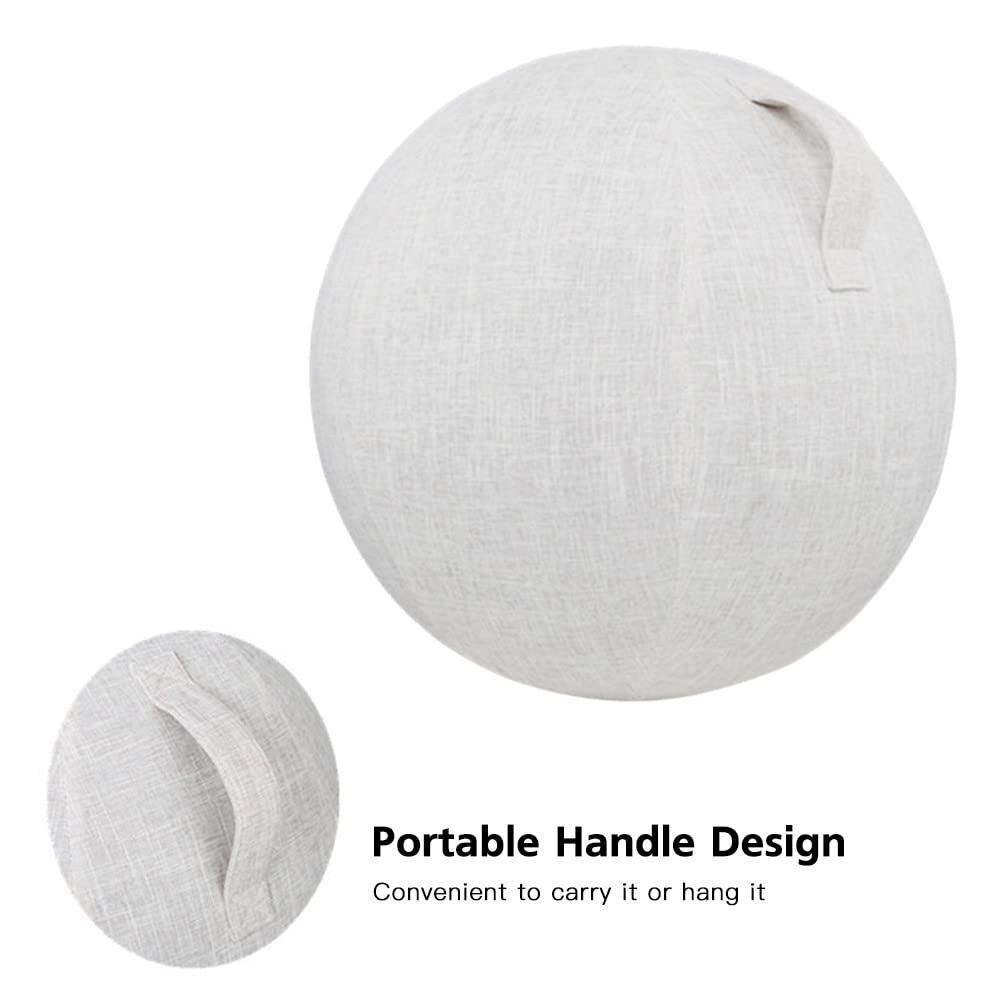 MengK 55cm/65cm/75cm Cotton+Linen Protective Ball Cover Exercise Ball Protection Skin Wrap Accessory