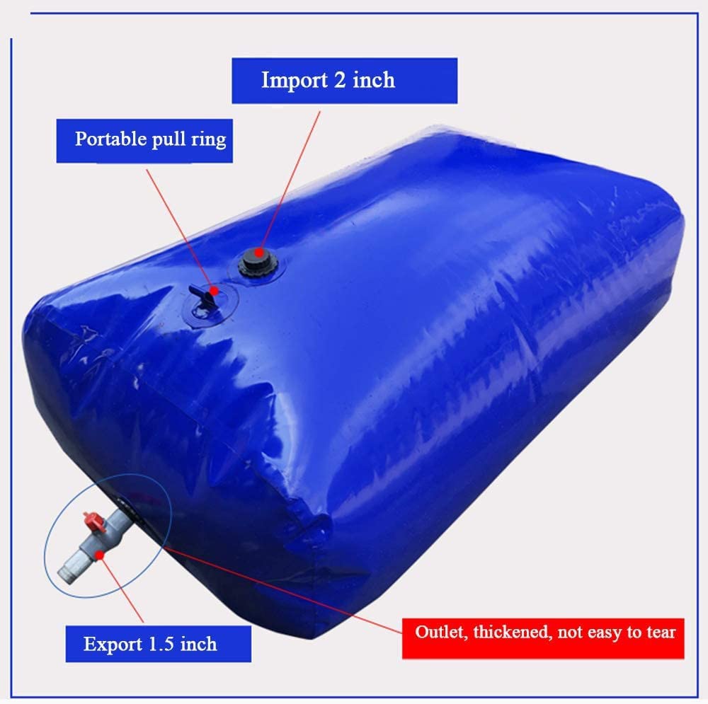 Large-Capacity Foldable Water Container Water Storage Bladder Collapsible Water Bladder Tanks Soft Drought-Resistant Water Bag Drought-Resistant and fire-Fighting Agricultural use Water Tank(240L)