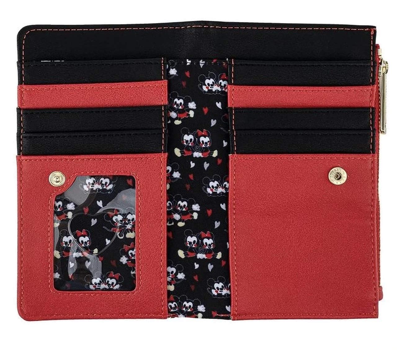 Loungefly Disney Mickey and Minnie Mouse Love AOP Faux Leather Wallet