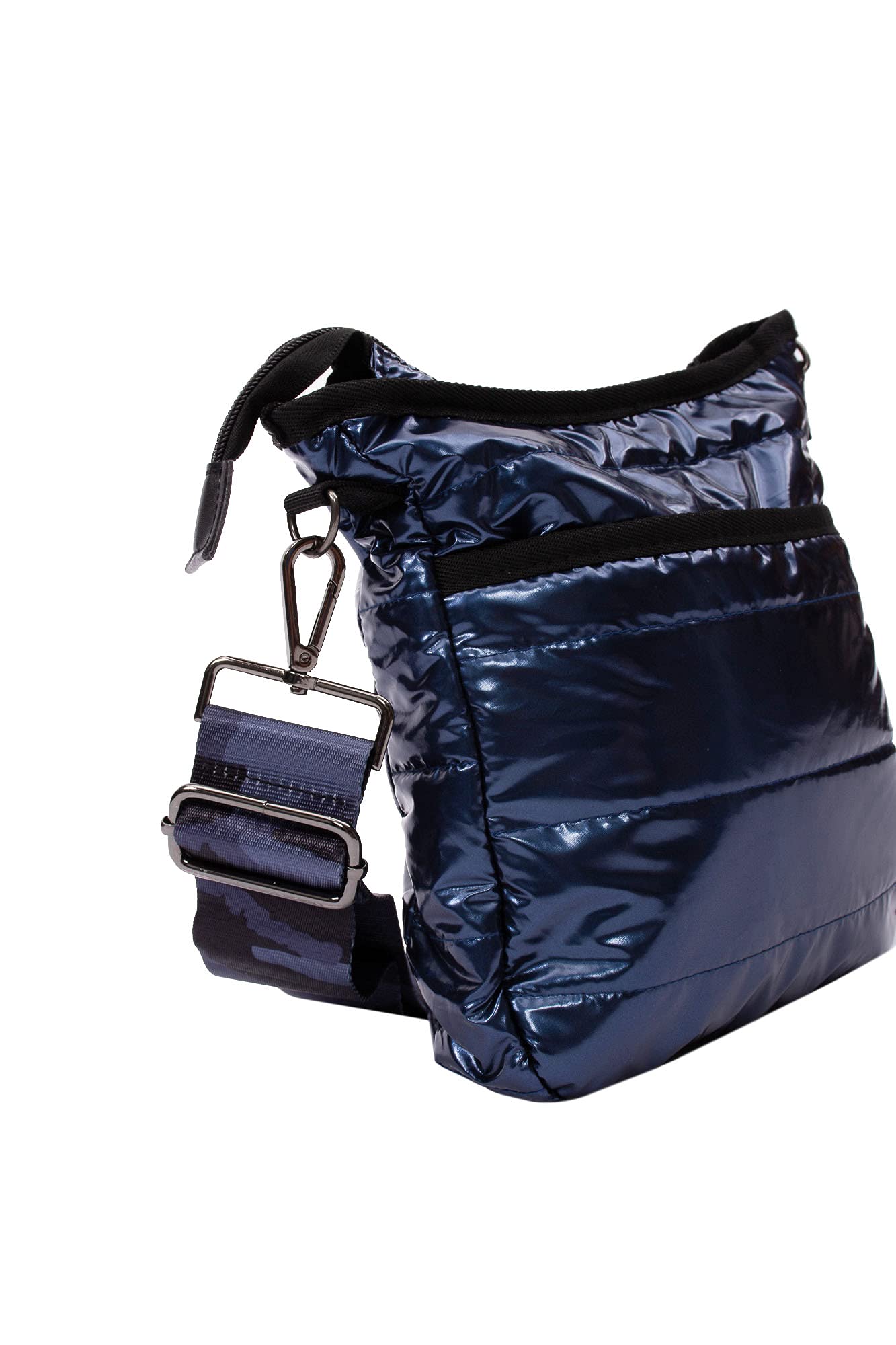 Nikki Acme Crossbody by Haute Shore, Metallic Cobalt Blue