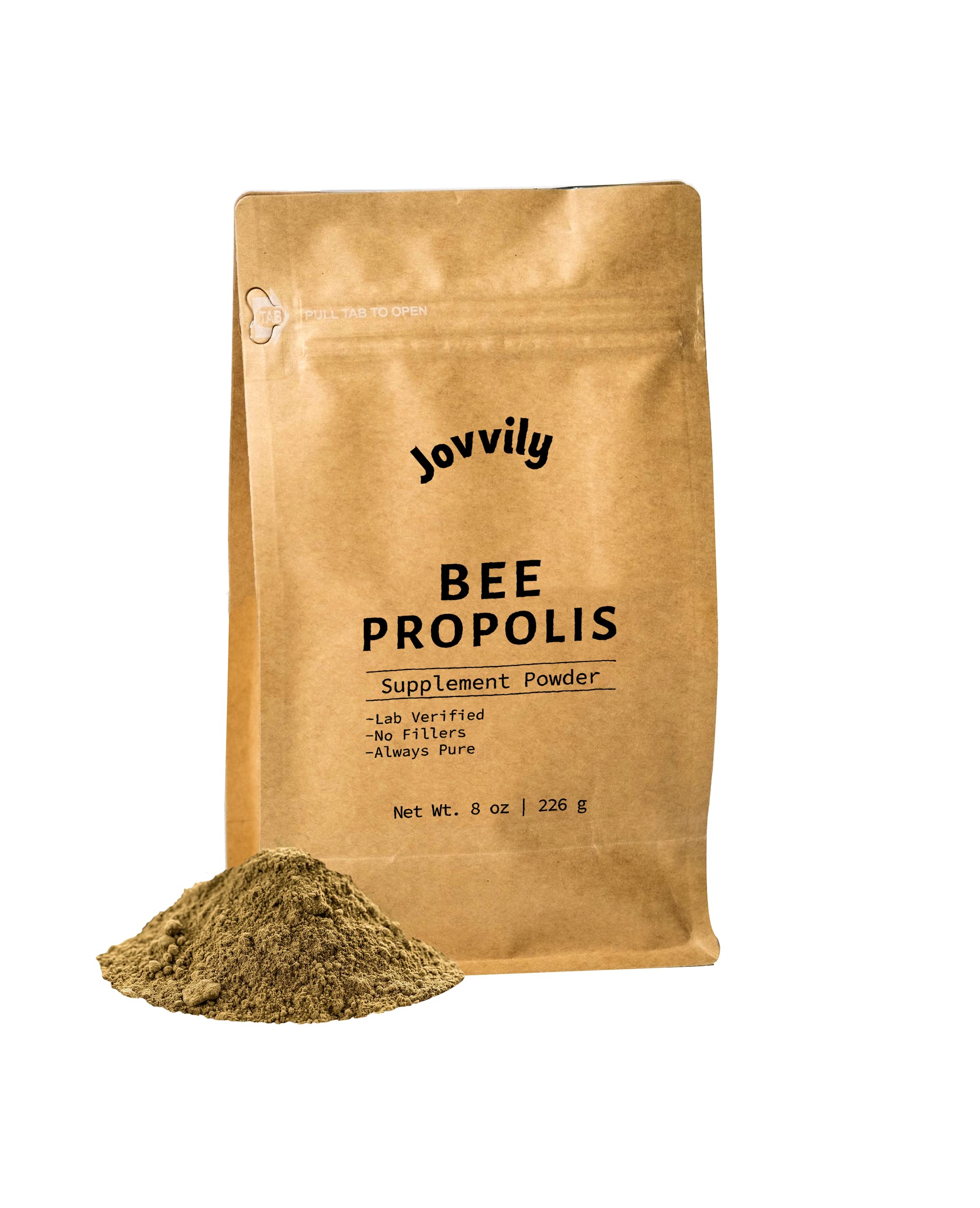 Jovvily Bee Propolis Powder - 8 oz - Lab Verified - Always Pure - No Fillers