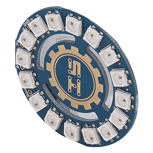 Uxsiya LED Ring Lamp Board, Ring RGB LED Full Color 5V 800Kbps 5050 LEDs 2 Pcs for DIY