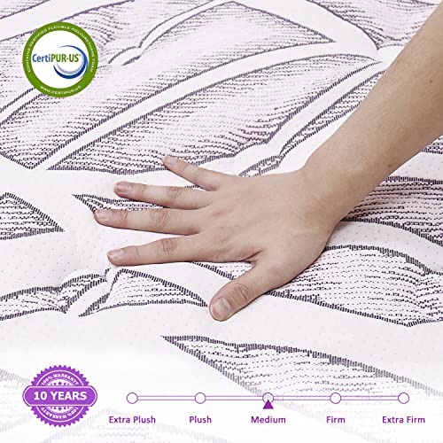 Teoanns Queen Mattress, 12 Inch Memory Foam Mattress in a Box, Individually Wrapped Coils Pocket Springs Hybrid Mattress, Medium Firm for Supportive and Pressure Relief, 100-Night Trialā¦