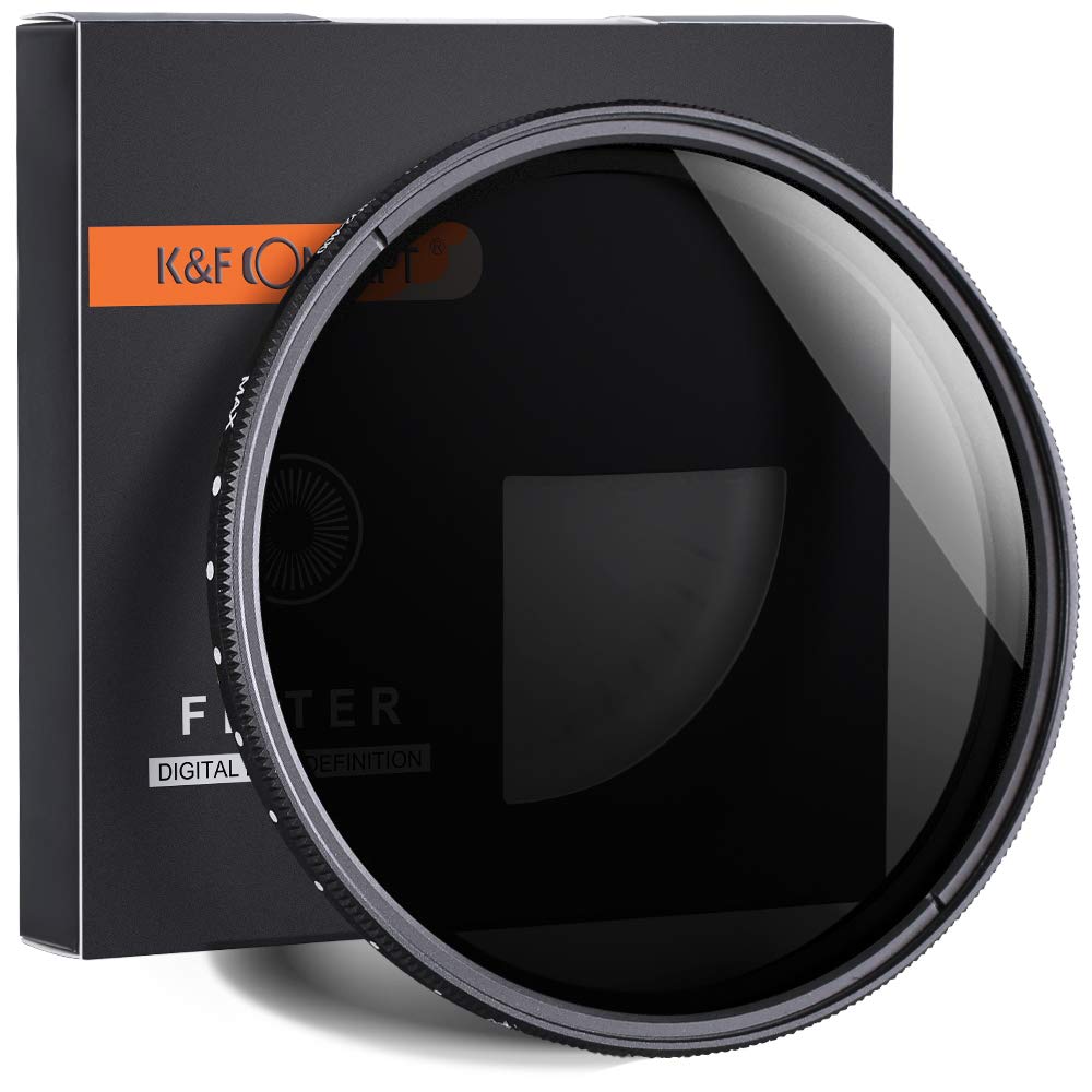 K&F Concept 55mm ND Fader Variable Neutral Density Adjustable ND Filter ND2 to ND400 (55mm ND 2-400)