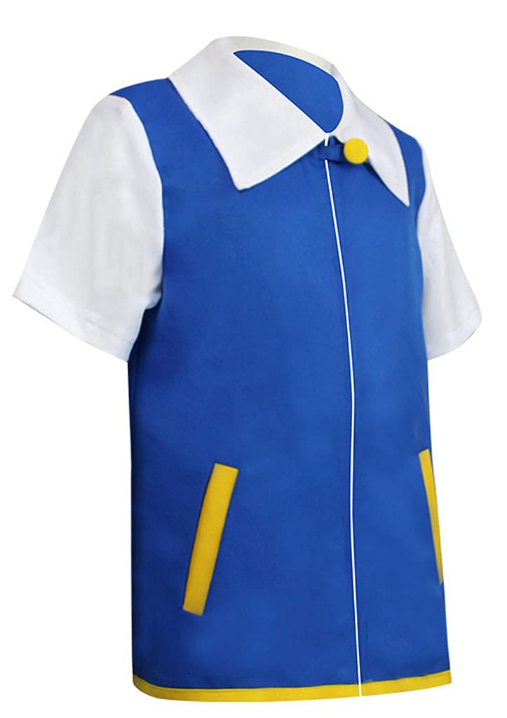 KAAI Anime Trainer Costume Adult Kids Hoodie Cosplay Jacket Gloves Hat Sets (M), Blue