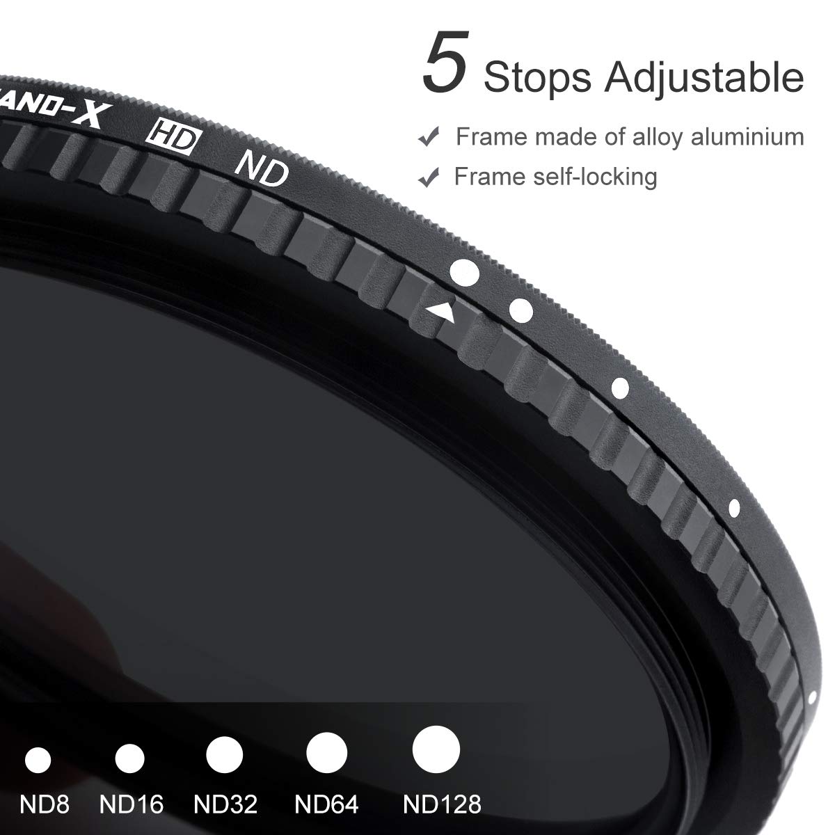 K&F Concept 72mm ND8 to ND128 Variable Neutral Density Filter Slim Fader ND Filter 3 Stop to 7 Stop ND8-ND128 for Camera Lens NO X Spot Nanotec Ultra-Slim Weather-Sealed