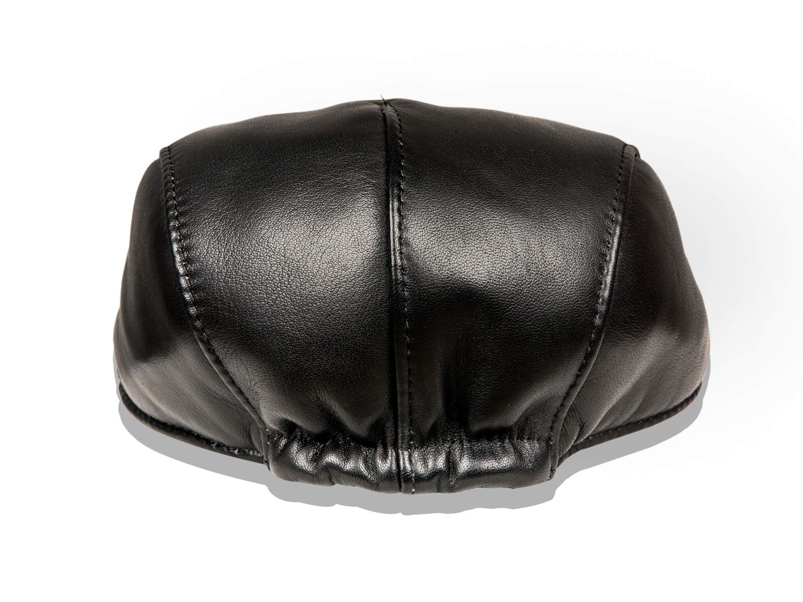 m metellıno METELLINO, Men's Leather Flat Cap, Newsboy Cap, Black Ivy Hats