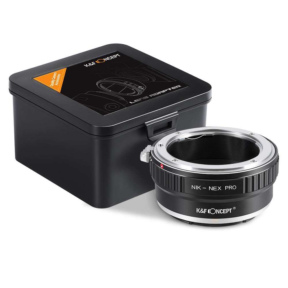 K&F Concept Lens Mount Adapter with Light-reducing Paint for Nikon AI Lens to Sony NEX E-Mount Camera Body