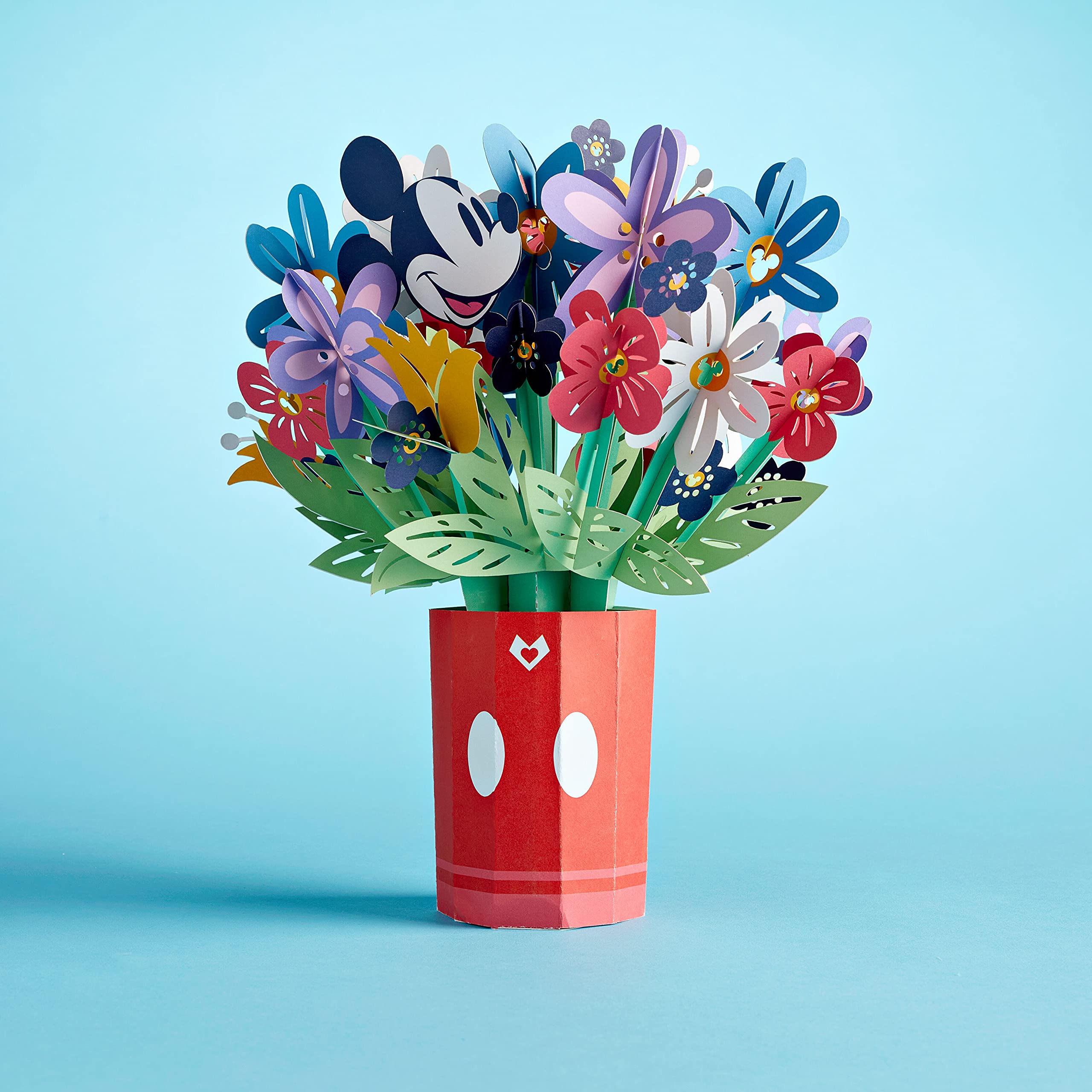 Lovepop Disney's Mickey Mouse Colorful Blooms Bouquet, Pop Up Bouquet, Pop Up Greeting Card, Disney Birthday Card