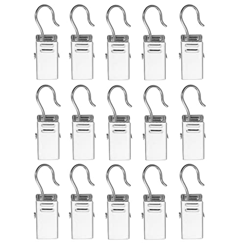 ULTNICE Drapery Hooks Stainless Steel Curtain Clips Hooks Small Patio Awining Lights Hanger Siding Clips for Hanging Tablecloth Towel Bathroom 60pcs Metal S Hooks