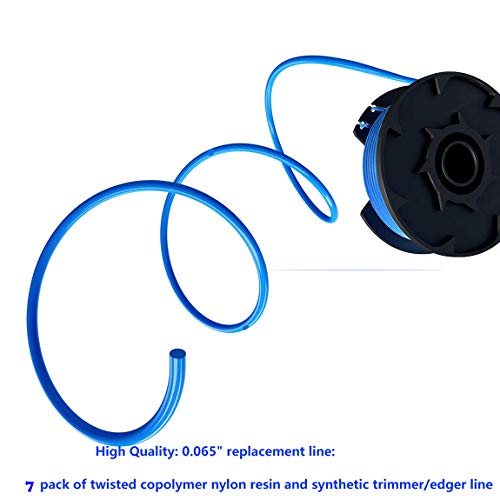 LEIMO KPARTS 0.065 String Trimmer Spool Line for Ryobi One+ AC14RL3A , 0.065" Autofeed Replacement Spools for Ryobi 18V, 24V, and 40V Cordless Trimmers (7 Pack)