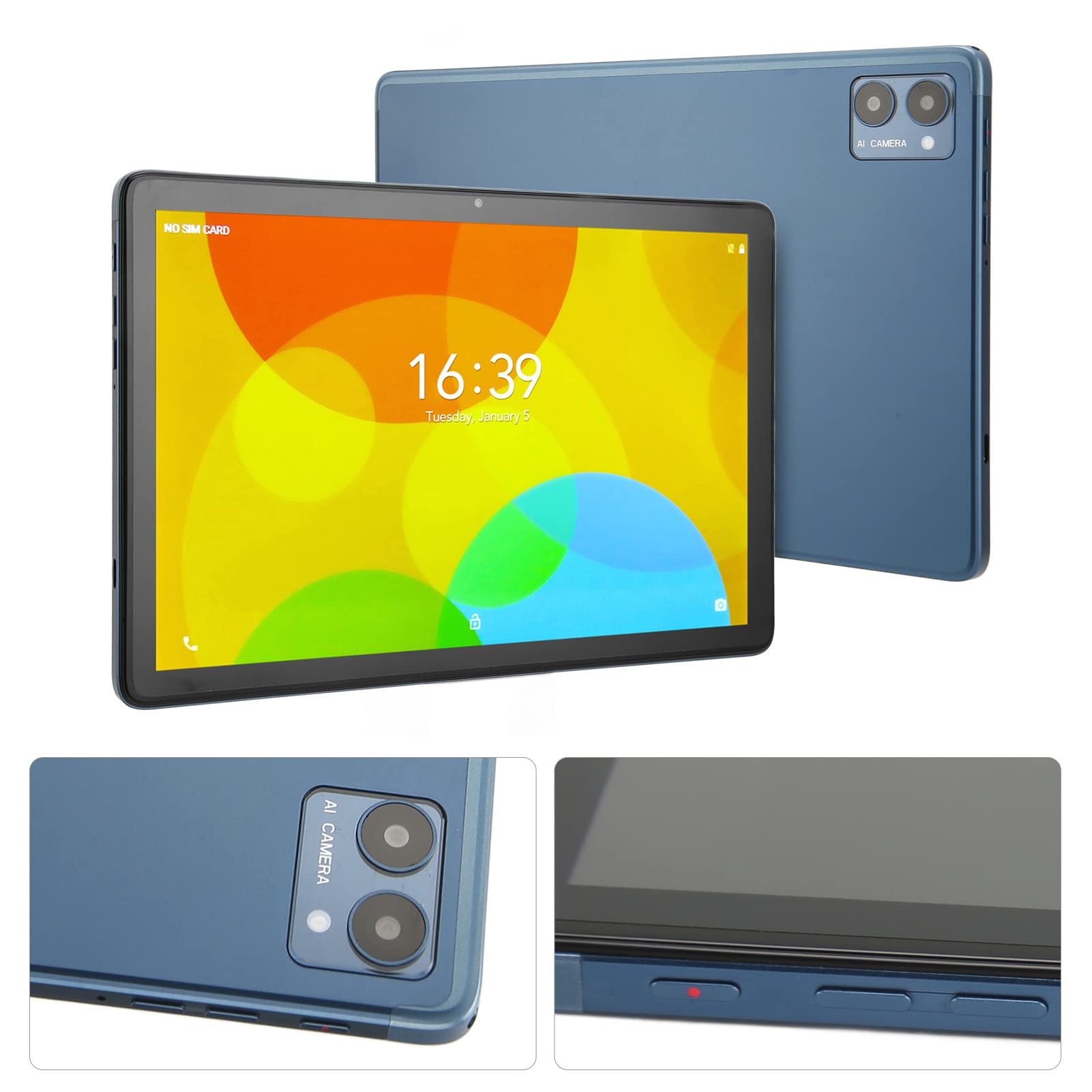 Luqeeg 10.1 Inch Tablet for Android 11-1920x1200 HD Resolution, 2.4G 5G WiFi Gaming Tablets, 8GB RAM 128GB ROM, Octa Core Processor, 5MP + 13MP Camera, 8800mAh Ultra Long Standby (Dark Blue)