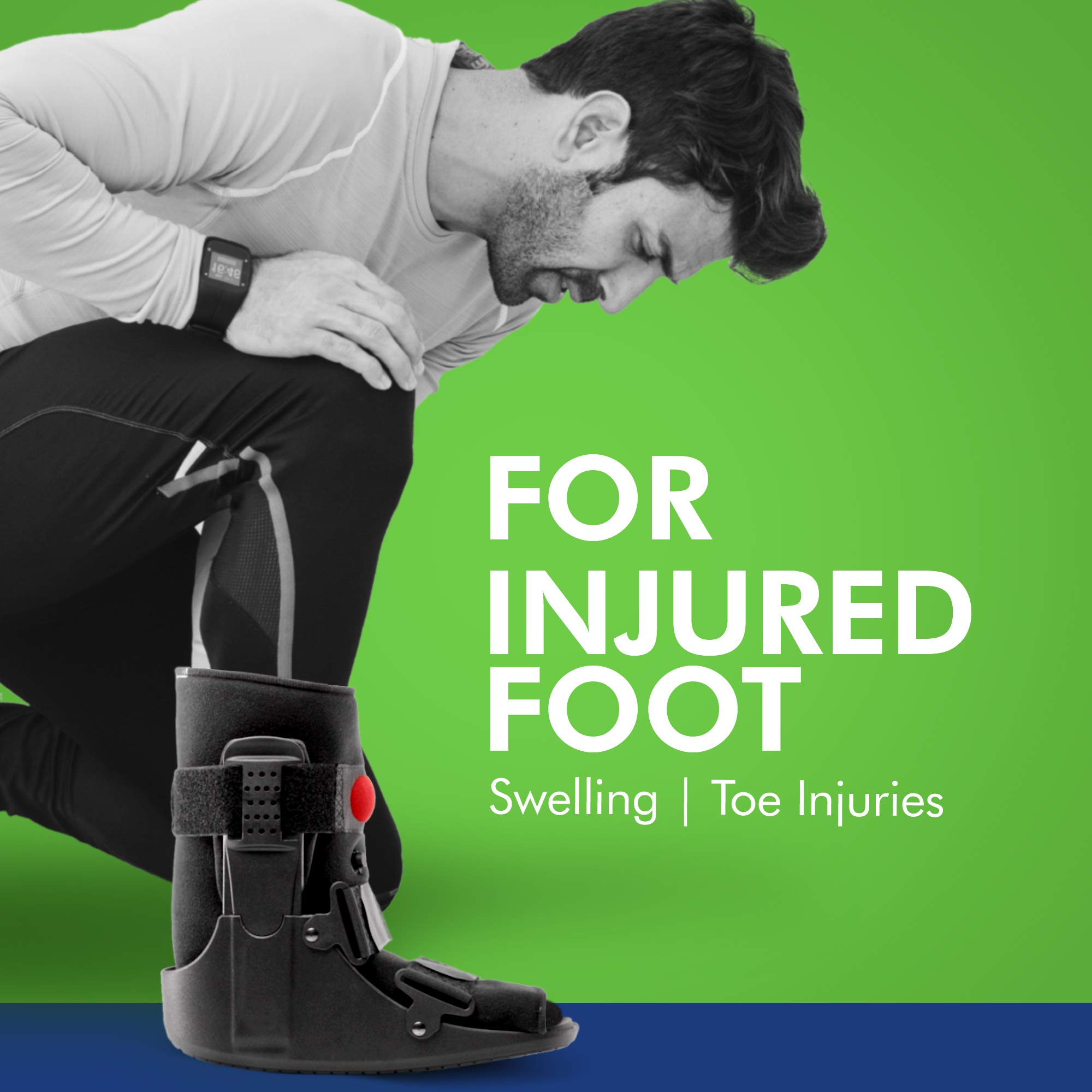 Low Top Air Walking Boot, Ankle and Foot Brace, Cam Walker Boot for Fracture, Injury, Pain, Swelling, and Post-Surgery Healing, S - DMEforLess