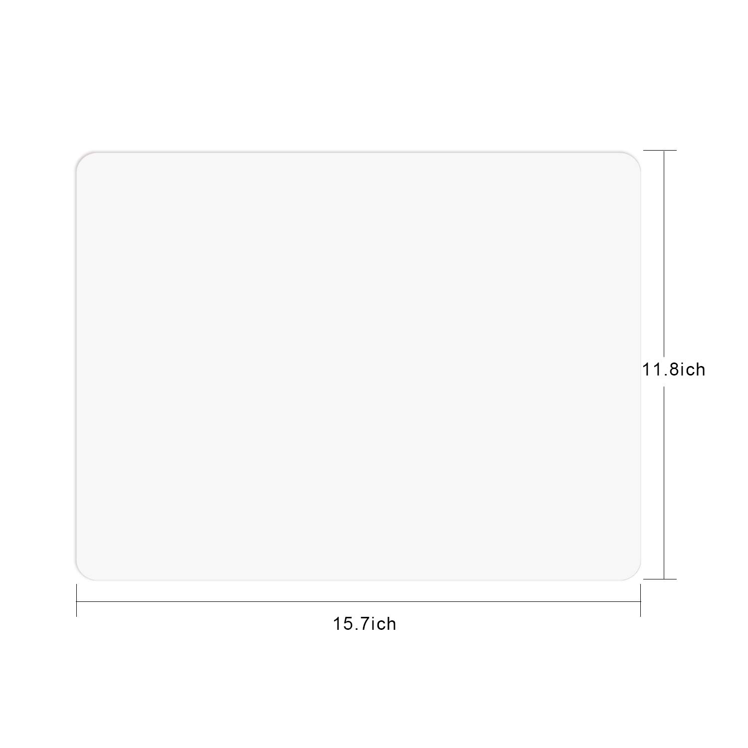 Silicone Placemats, Food-Grade Non-Slip Waterproof, Dining, Stain Resistant, Countertop Protector, Kitchen Counter Mat, Heat Resistant, Baking mat Dishwasher Safe (15.7x11.8Inch-4pack, Translucent)