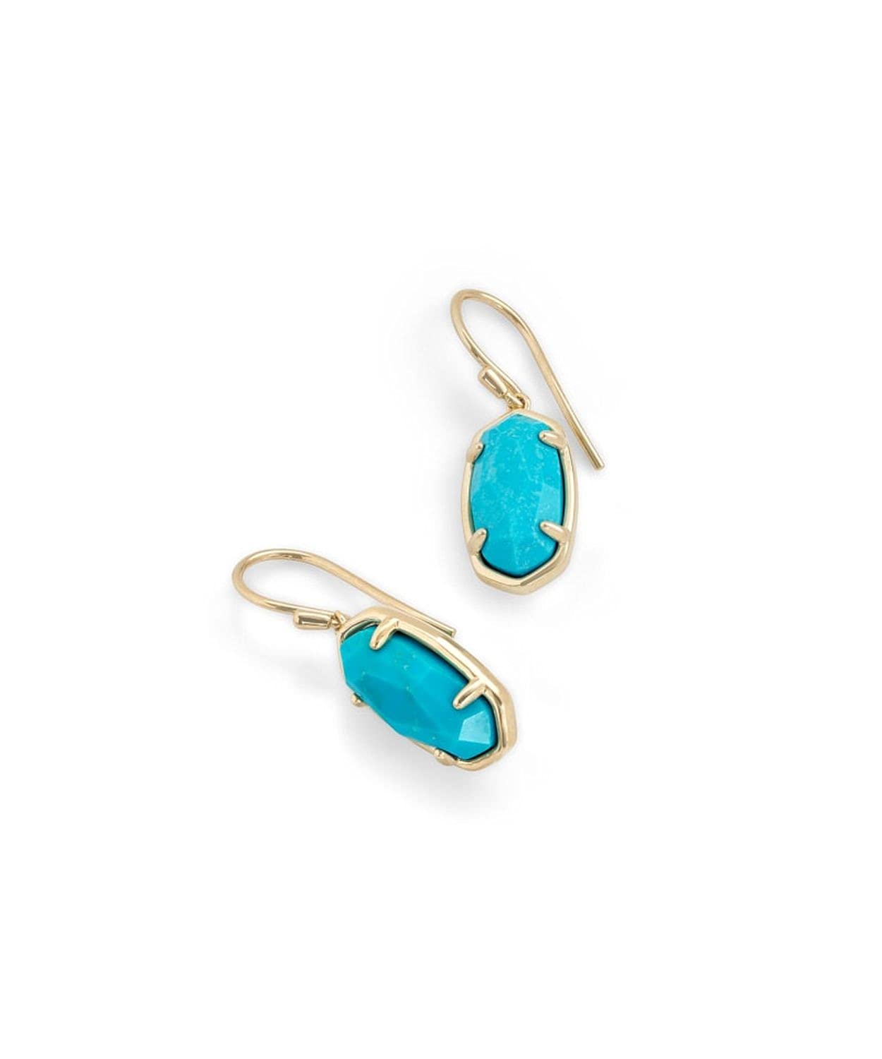 Kendra Scott Lee Drop Earrings in 18K Gold Vermeil, Genuine Turquoise Gem, Fine Jewelry for Women