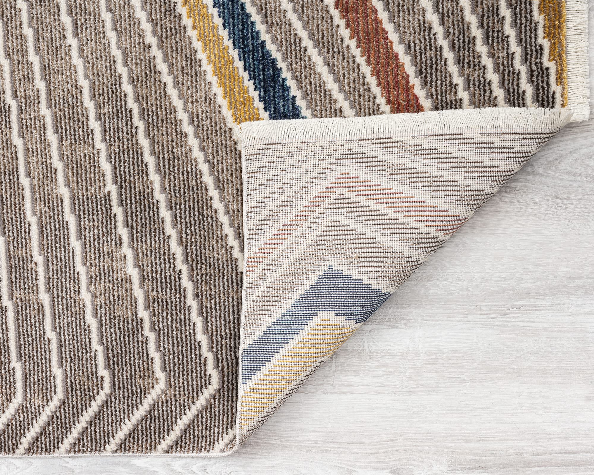 Kaleen Rugs Eddison Collection 3'11" x 5'3" Contemporary Geometric Area Rug,Multi
