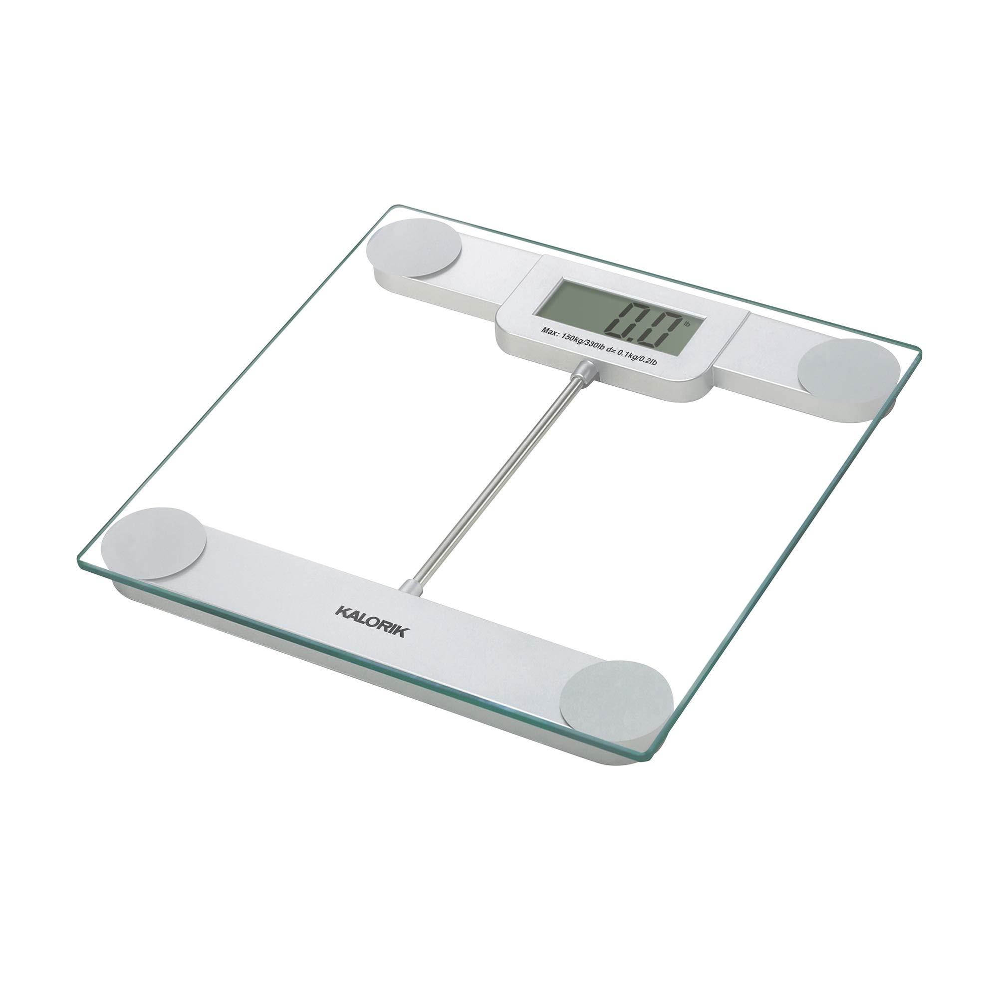 Kalorik EBS 39693 Precision Digital Glass Bathroom Scale Glass & Silver