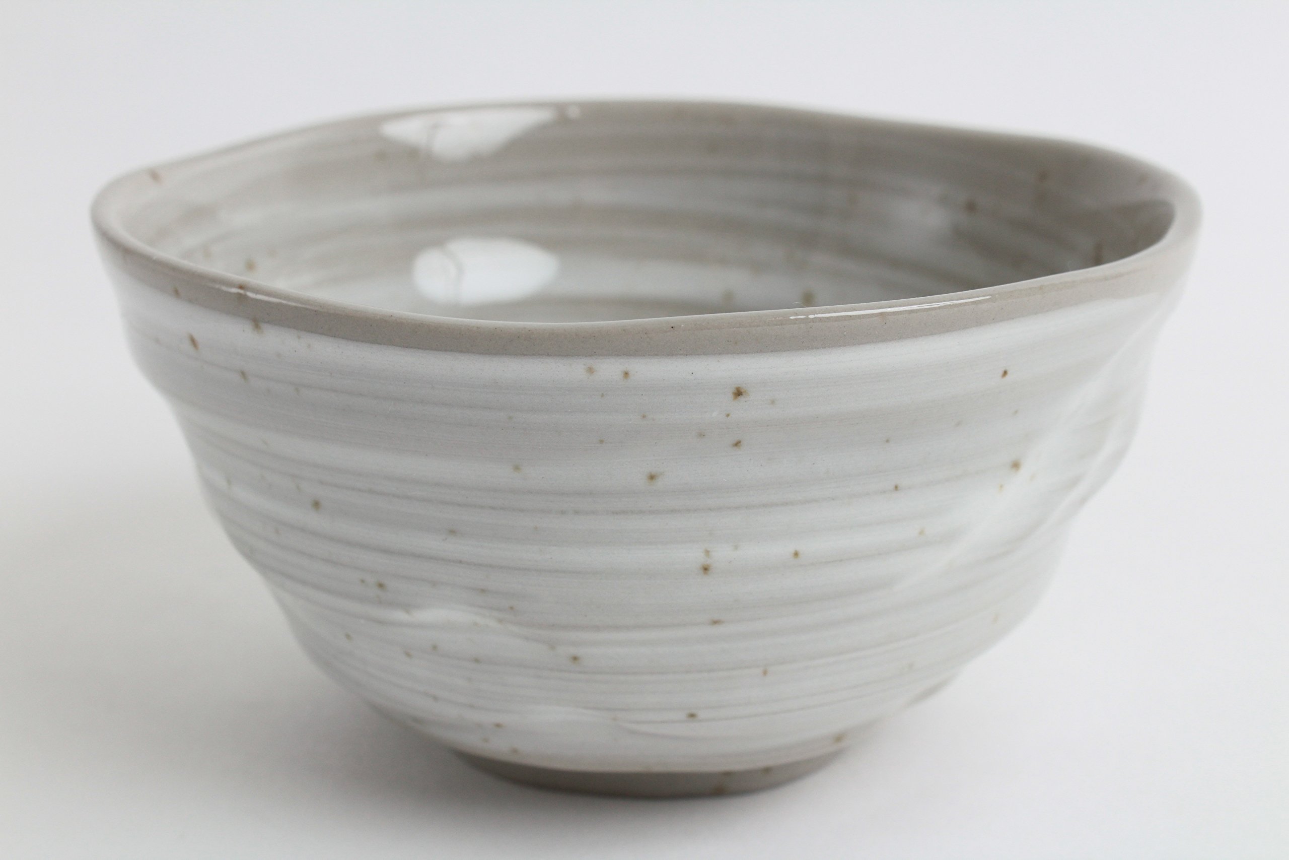 Mino ware Japanese Pottery Rice Bowl Running Rabbits Gray Sanaegama made in Japan (Japan Import) KSC002