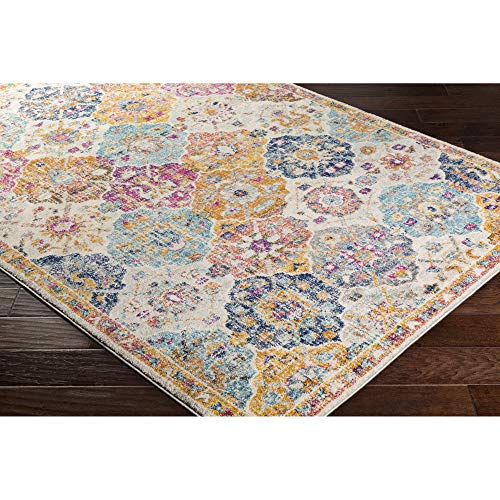 Livabliss Eveline Area Rugs, 6'7" x 9' Oval, Saffron
