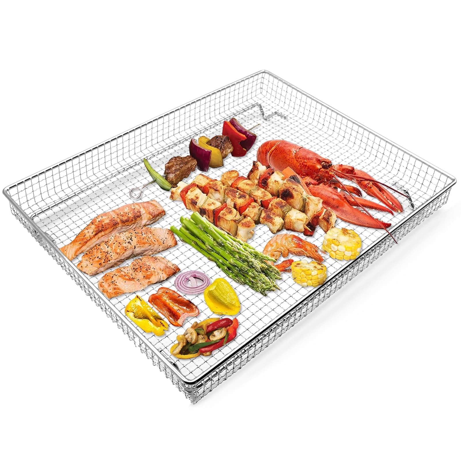 LZLXXLZL Air Fryer Basket for Oven, Compatible with Cuisinart Air Fryer TOA-60 Serie/TOA-65, 304 Food-Grade Air Fryer Basket for Oven with Air Fry Option, Cooking and Baking for Convection.