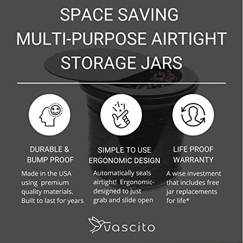 Vascito Modern Shelf Organizer, Storage Containers, Office Organization, Magnetic Paper Clip Holder, Office Candy Jar For Desk, Break Room Organizer for Small Office Space (Modern Black, 1 Pack)