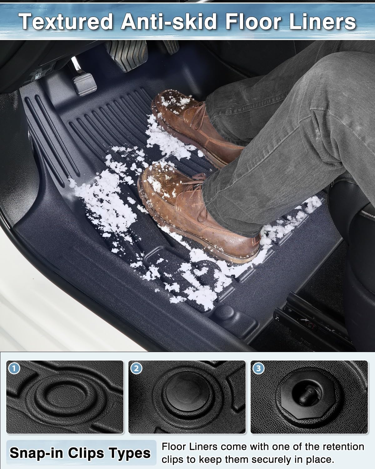 Mixsuper Floor Mats & Cargo Liner for 2021-2023 2024 Ford Mustang Mach-E All Weather Floor Liners and Trunk Liner Set Black (Not for Ford Mustang)