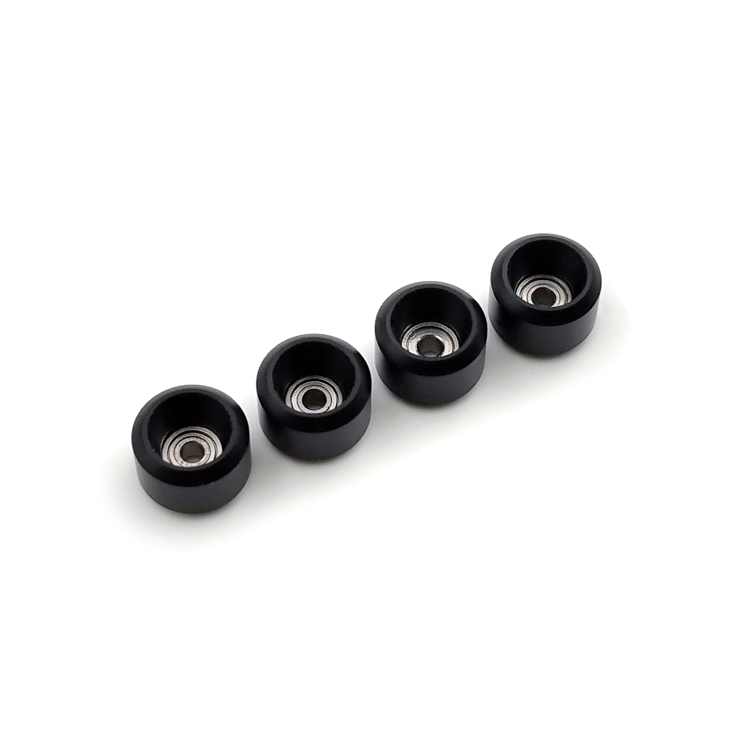 SPITBOARDS Fingerboard Pro Wheels with Real Ball Bearings, Professional CNC Polyurethan Quality, Street Wheels Shape (White)