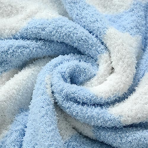 Soft Baby Blanket Baby Cozy Blanket Swaddling Blanket for Newborn Nursery 30x40 Inch Blue Cloud