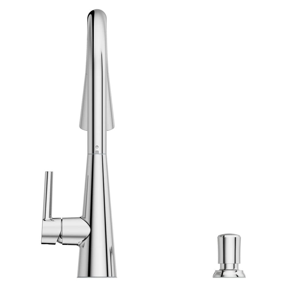 Pfister Barulli Kitchen Faucet with Pull Down Sprayer and Soap Dispenser, Single Handle, High Arc, Polished Chrome Finish, F5297BARC