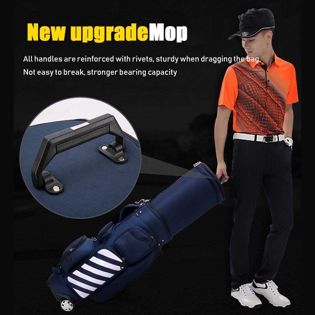 LTINN Golf Travel Telescopic Package,Durable Waterproof Band Wheel Ultra-Light Adjustable Shoulder Strap ,Multifunction Bag,Portable Unisex Bearweight 100 Kg