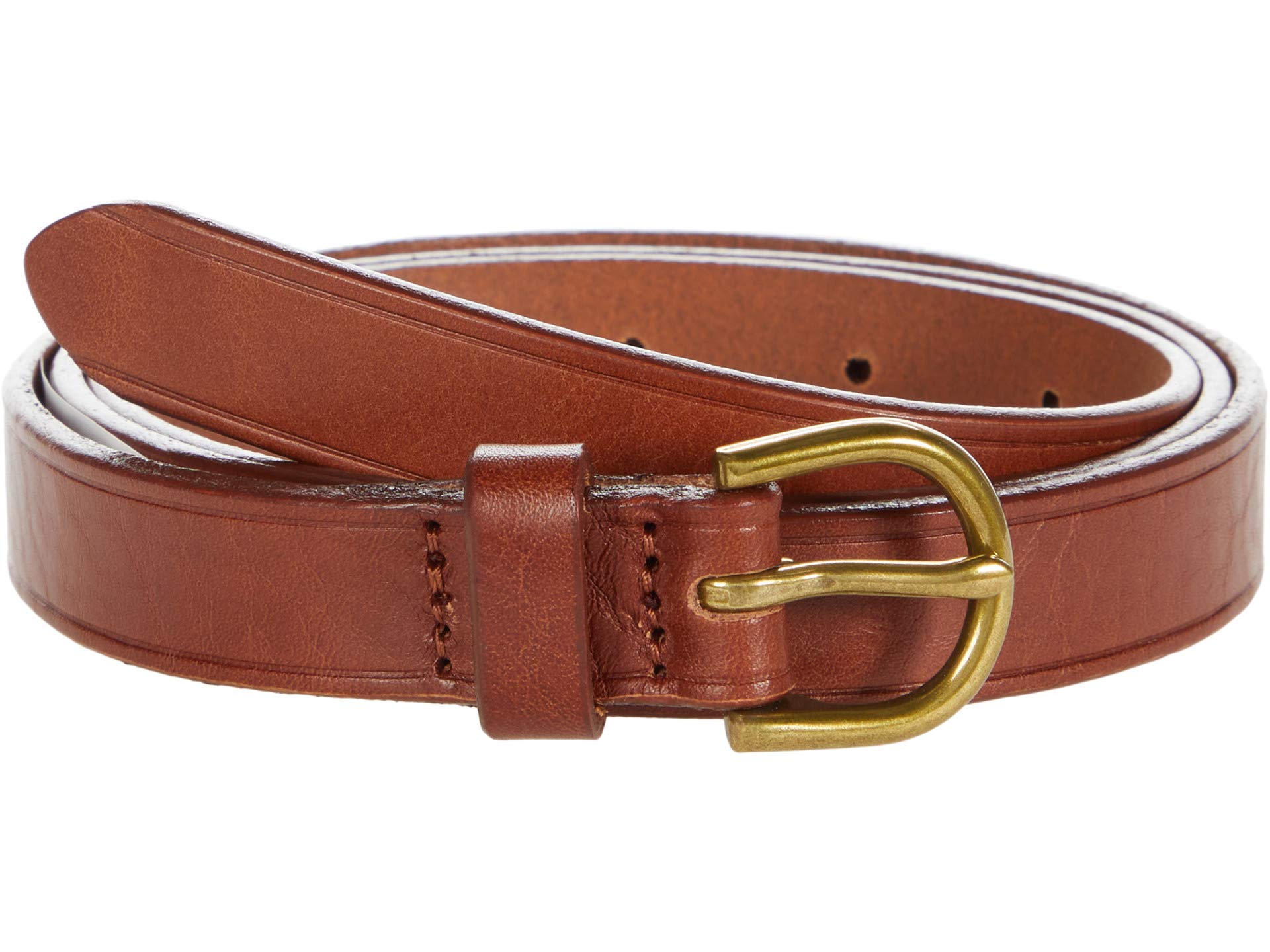 Madewell Skinny Perfect Leather Belt Pecan MD
