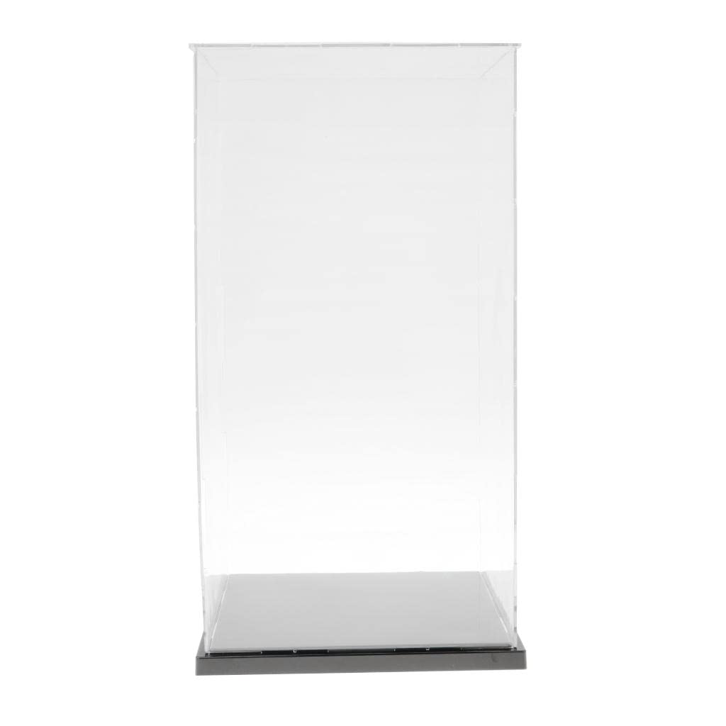 LoveinDIY Clear Acrylic Display Case Perspex Plastic Show Box Dustproof (8''-16'' Height) - 21 x 21 x 41 cm