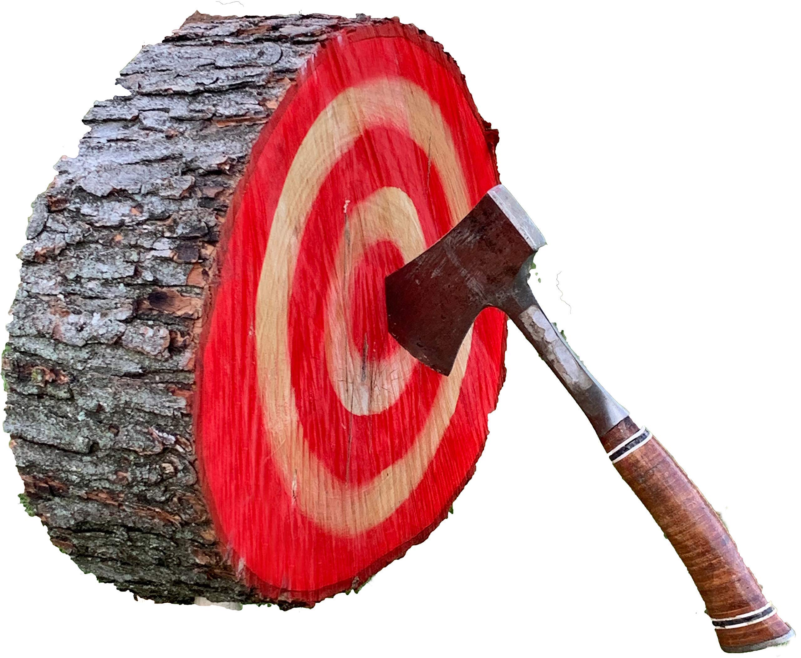 LJ's Log Targets 16" Throwing Knife Target Axe Throwing Target 16” x 4.5” x 4.5’ sturdy, real wood, throwing knives target board, ax throwing target, throwing axe target, knife throwing target board
