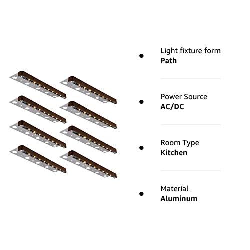 LEONLITE 8-Pack Classic Series 12 Inch LED Retaining Wall Lights, Hardscape Lighting Low Voltage, Voltage Landscape 12V Paver 3W Outdoor Step 2700K Soft White, ETL