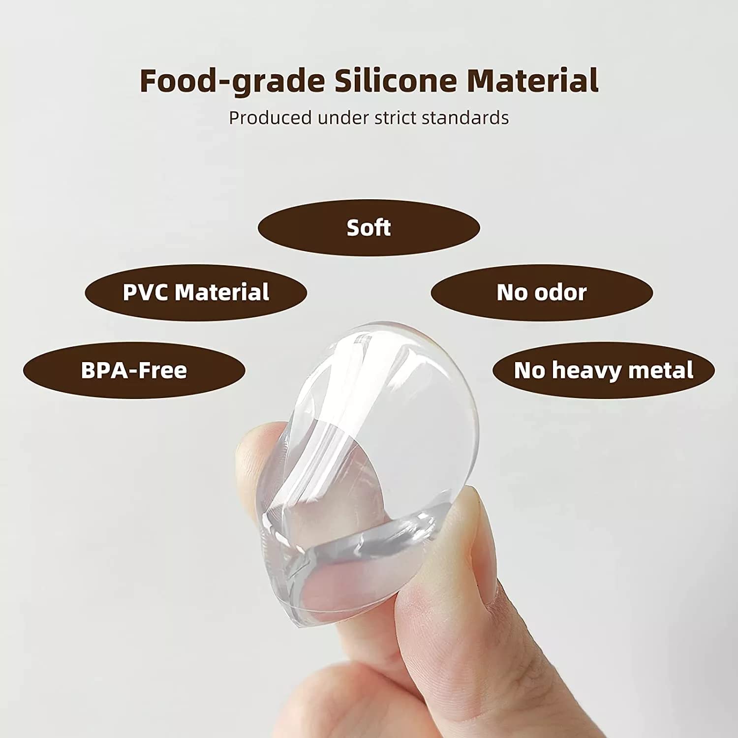 Soft Silicone Bumper with Upgraded Pre-Taped Strong Adhesive, Clear Child Safety Edge Protector(4pack) for Cabinets,Tables,Furniture