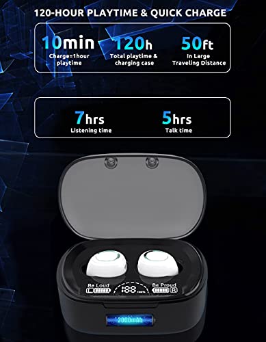 VOLT+ Plus TECH Wireless V5.1 PRO Earbuds Compatible with Honor Magic Vs IPX3 Bluetooth Touch Waterproof/Sweatproof/Noise Reduction with Mic (White)
